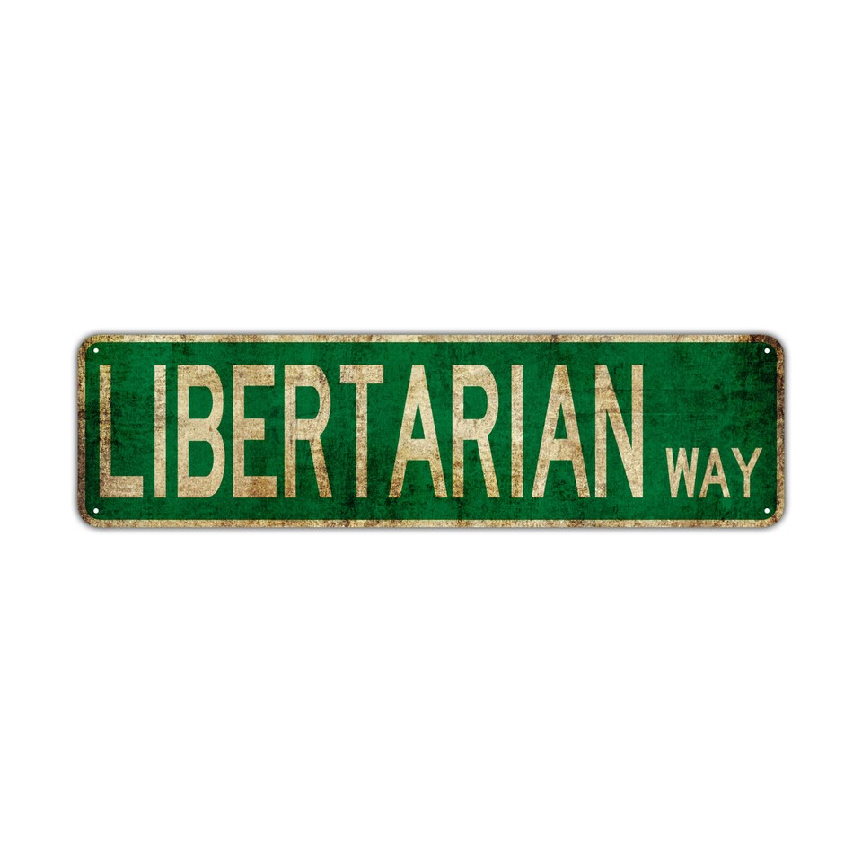 Libertarian Way Street Sign| Garage Bar Man Cave Bar Vintage Décor ...