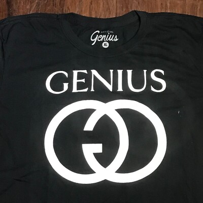 New Official Genius OG Genius T-Shirt Black & White Size - XL | eBay