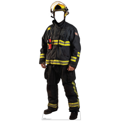FIREMAN Fire Fighter Stand-In CARDBOARD CUTOUT Standin Standup Standee ...