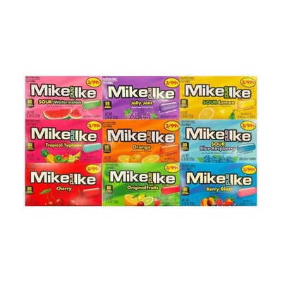 Mike & Ike Chewy Candy - 24 Count Snack Boxes .78oz/ea (9 Flavors) | eBay