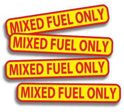 Mixed Fuel Only Sticker mix 2 stroke gas container vinyl decal tank jug ...