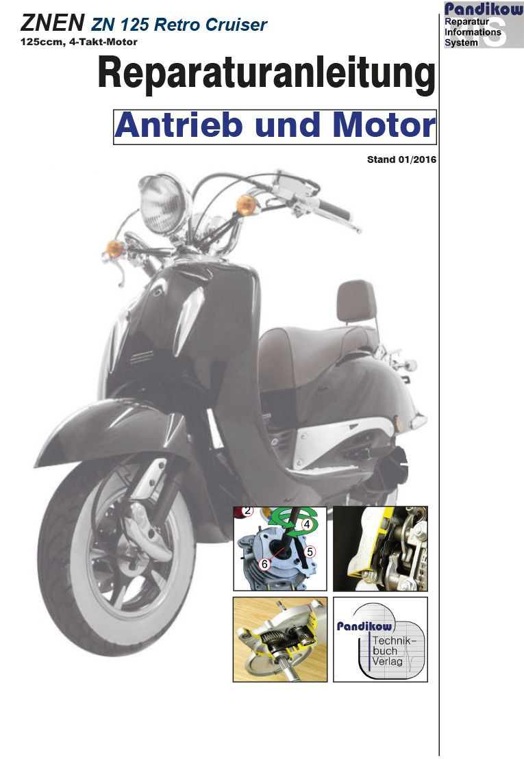 Reparaturanleitung RIS für Znen ZN Retro Cruiser 125, Antrieb und Motor