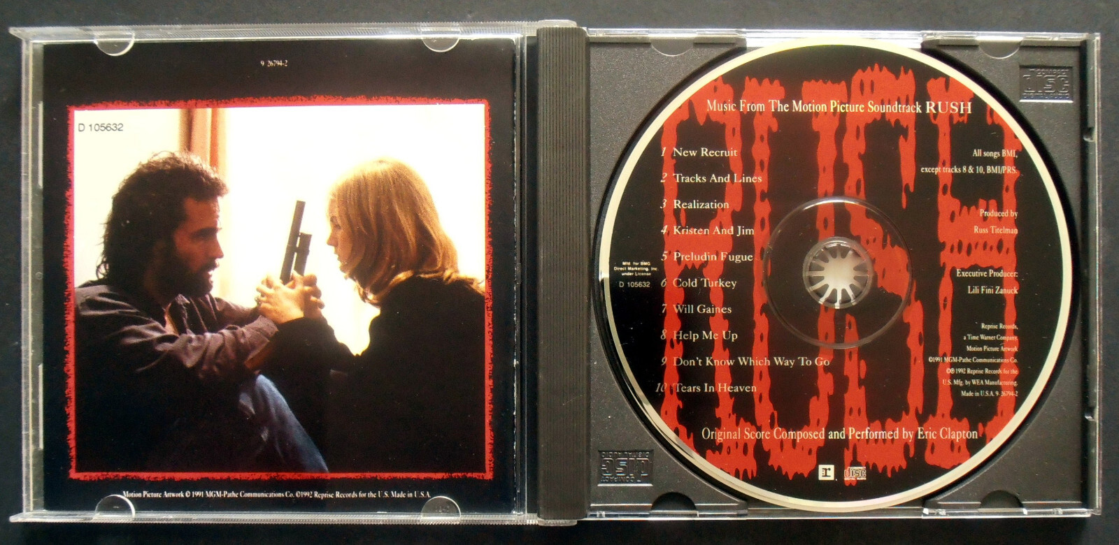 Eric Clapton Music From The Motion Picture Soundtrack: Rush CD 1992 | eBay
