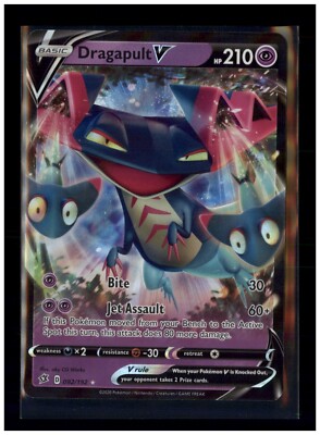 Pokemon Card TCG - Dragapult V 092/192 - Ultra Rare Holo - Rebel Clash ...