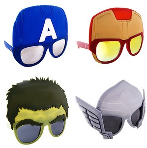MARVEL AVENGERS SUPERHERO COSTUME GLASSES MASK SUN-STACHES IRON MAN ...