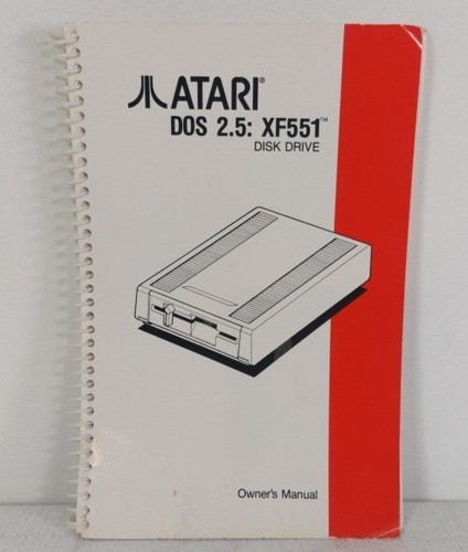 Atari OWNERS MANUAL ONLY- XF551 Disk Drive W/O DOS XE; DX 5090 NEW 800 ...
