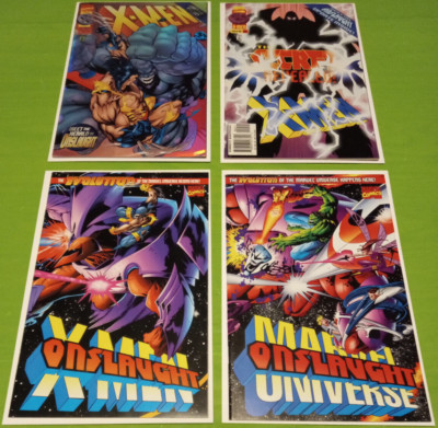 Onslaught Lot (4) X-men 50 Foil Cover, 54, X-Men Onslaught 1, Marvel ...