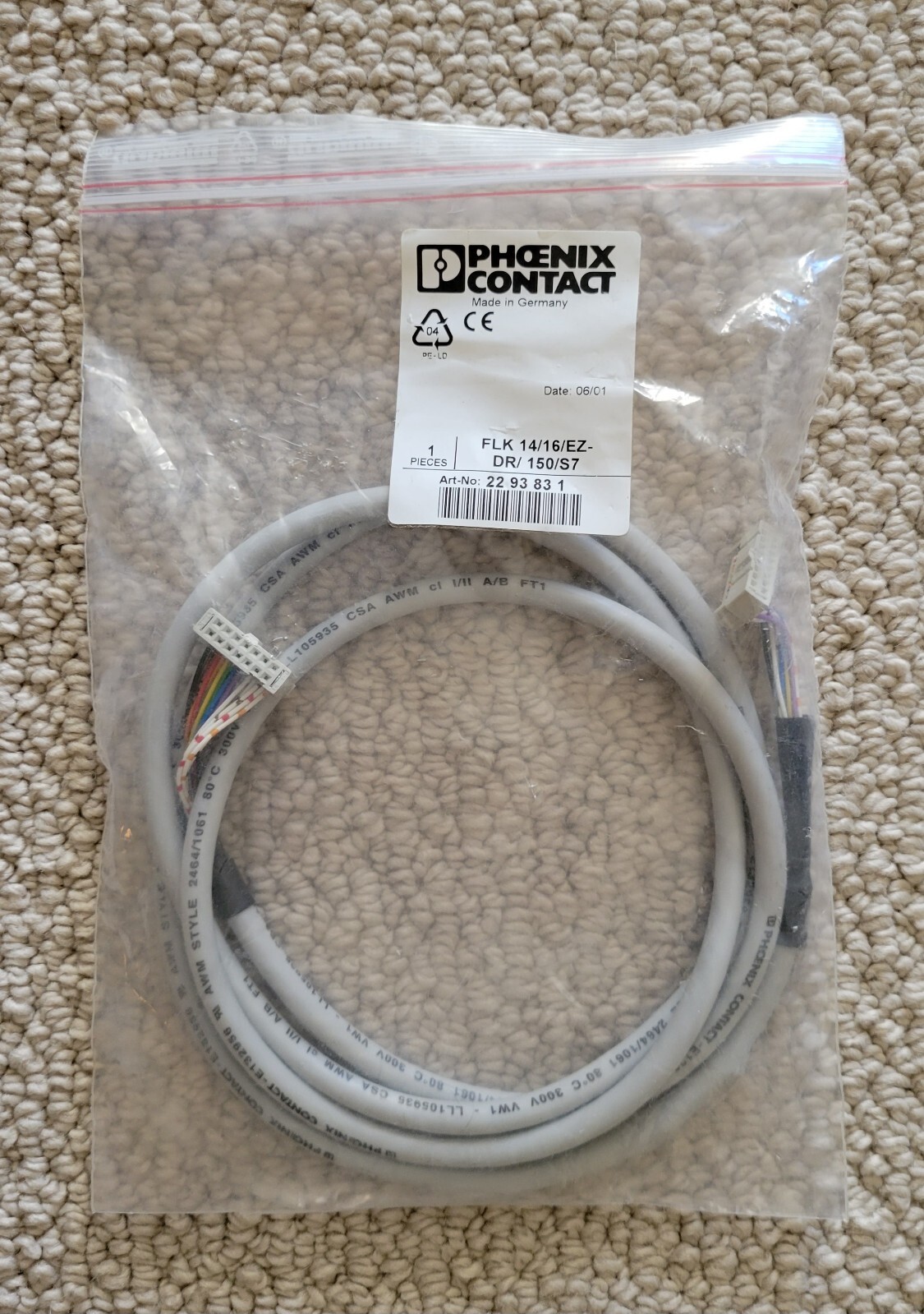 Phoenix Contact 2293831 FLK 14/16/EZ-DR/150/S7 SIMATIC Cable 1.5M | eBay