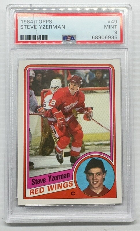 1984-85 Topps Steve Yzerman Rookie Card RC #49 PSA 9 MINT Red Wings ...