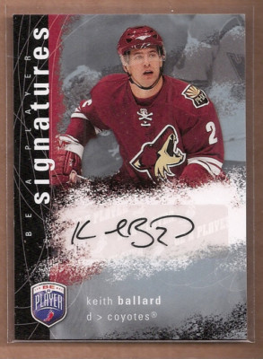 2007-08 Be A Player Signatures #SKB Keith Ballard Auto | eBay