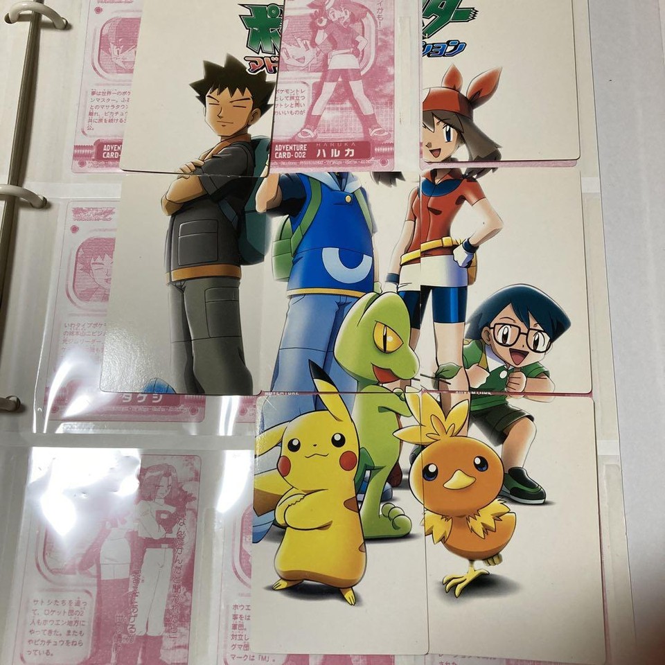 ZUKAN Carddass Ash Brock Team Rocket Oak etc Pokemon Card Japanese | eBay