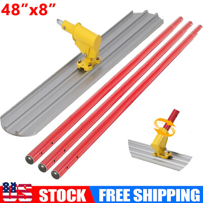 Bull Float Concrete Float 48 x 8 Concrete Tool Trowel 3 Handle 1.8M ...
