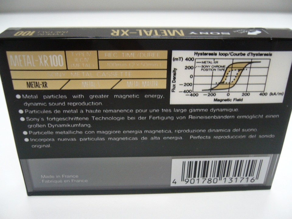 SONY Metal Type IV XR-100 Audio Cassette Tape | eBay