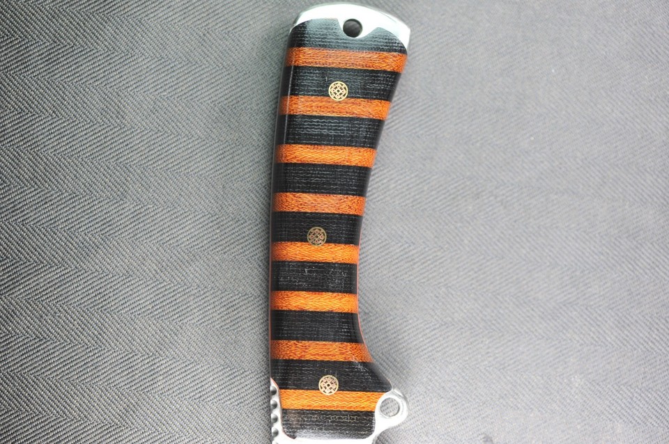 Busse Custom SAR4 .225" Convexed Satin INFI Blade, Stacked Canvas ...
