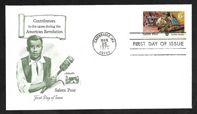 #1560 10c Contributors to the Cause - Salem Poor - Artmaster FDC | eBay