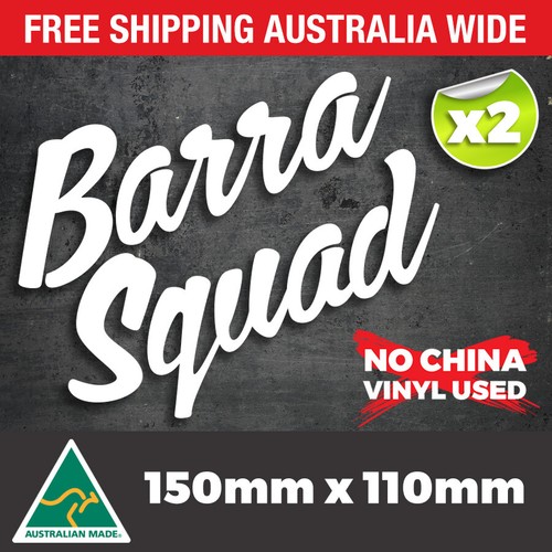 2 x BARRA SQUAD Sticker Decal - 150mm vinyl window decal FORD Turbo ...