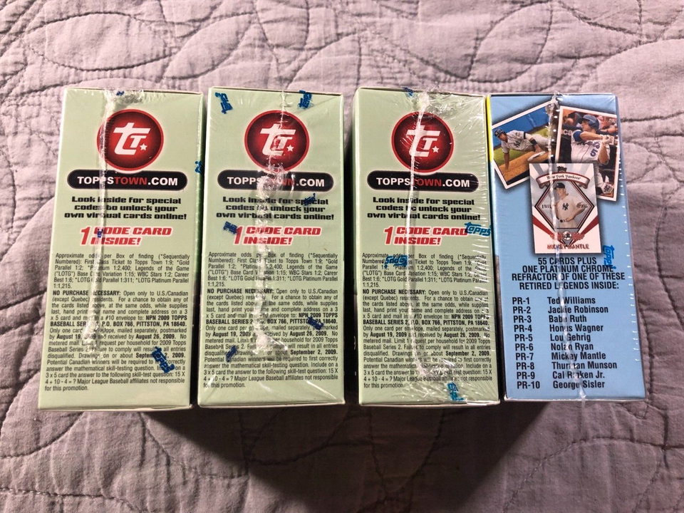 2009 Topps Series 1 & 2 Baseball CEREAL Factory Sealed Boxes Lot of 4 ...
