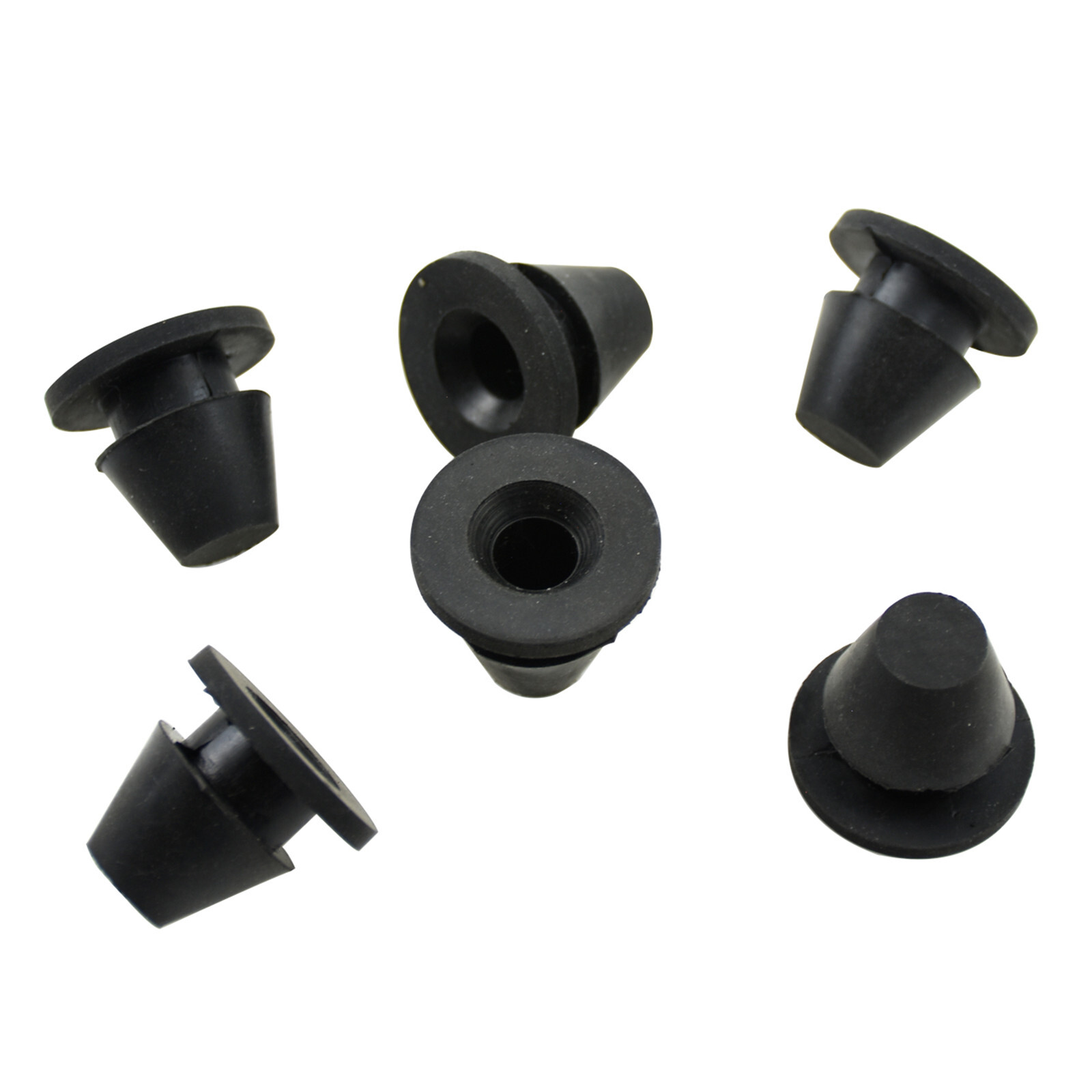 Motorcycle 6 Pcs Black Rubber Side Cover Grommets Fit For Harley ...