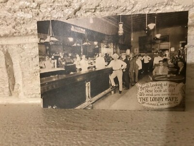 "JUAREZ, MEXICO" "The Lobby Cafe" - EARLY POSTCARD Real Photo | eBay