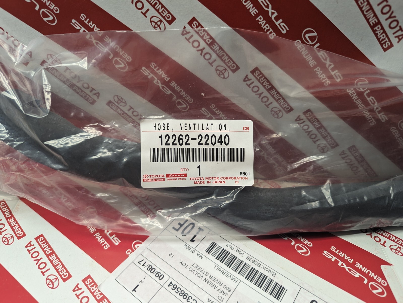 12262-22040 PCV Hose - 2003-2008 Corolla Celica Matrix MR2 1ZZFE ...