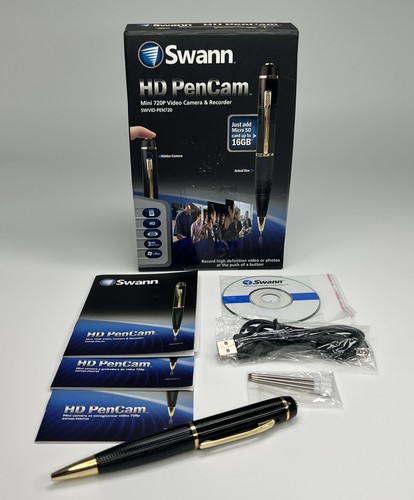 SWANN SWVID-PEN720 HD PenCam Video Camera & Recorder UNTESTED SOLD AS ...