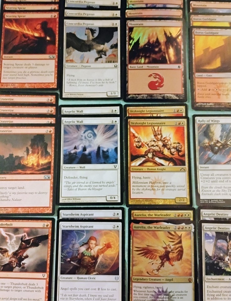Aurelia, the Warleader Red White 60 Card Mtg Deck Angels Destroy Flying ...
