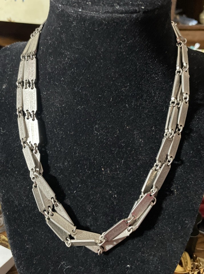 Art Deco Silver Tone Long Book Chain 50” | eBay UK