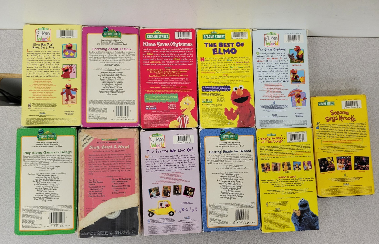 Sesame Street/Elmo VHS Tape Lot 11. 35th Special, Elmo's World, Best of ...