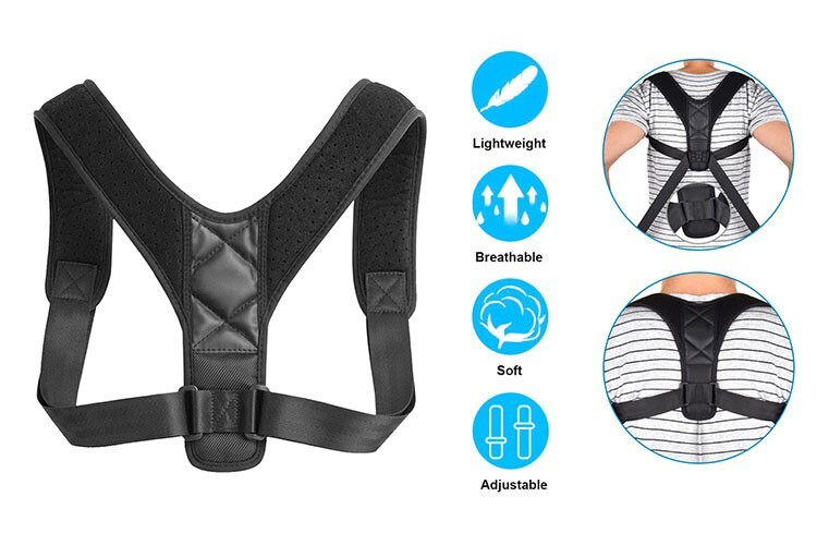 Adjustable Posture Corrector Back Shoulder Support Correct Brace Belt ...