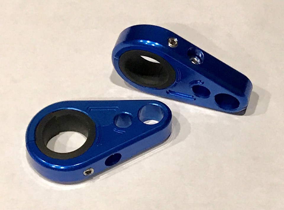 Billet Blue Front A-Arm Brake Line Clamps Honda TRX250R TRX 250R ...