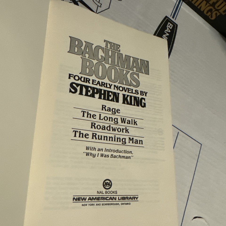 Stephen King The Bachman Books NAL 1985 Hardcover w/Rage ~ Nice Copy | eBay