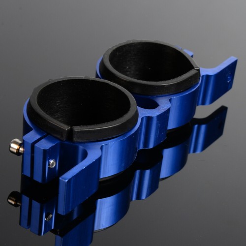 1PCS Pump Bracket Mount Clamp Blue Car Double-Hole Oil Pump Aluminum ...