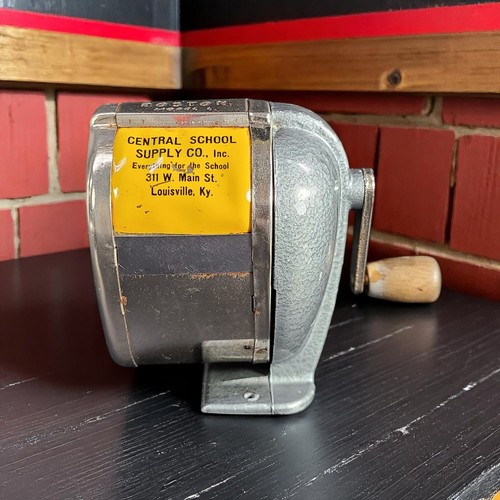 Vintage Boston Model L Pencil Sharpener Wall / Desk Mounted Hand Crank ...