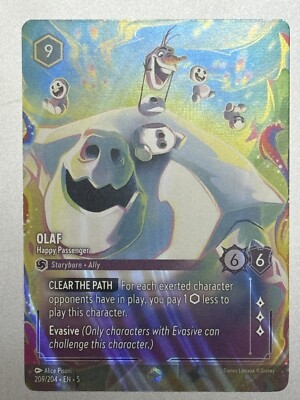 DISNEY Lorcana SHIMMERING SKIES Enchanted Alternate Art OLAF Happy ...