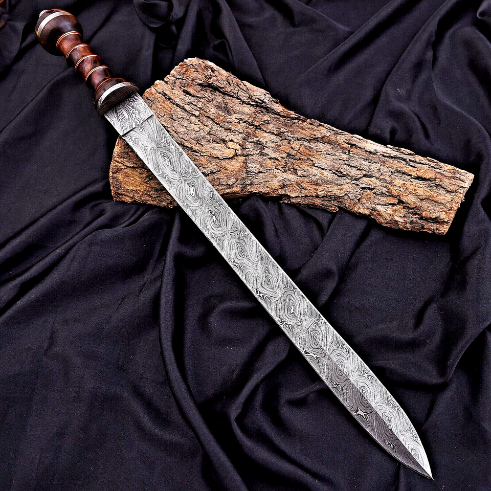 CUSTOM HAND MADE FORGED DAMASCUS STEEL GLADIUS GLADIATOR SWORD 2913 | eBay