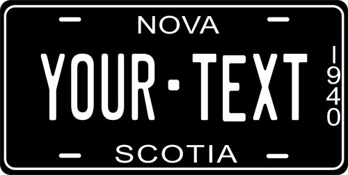 Nova Scotia 1940 License Plate Personalized Custom Car Bike Motorcycle ...