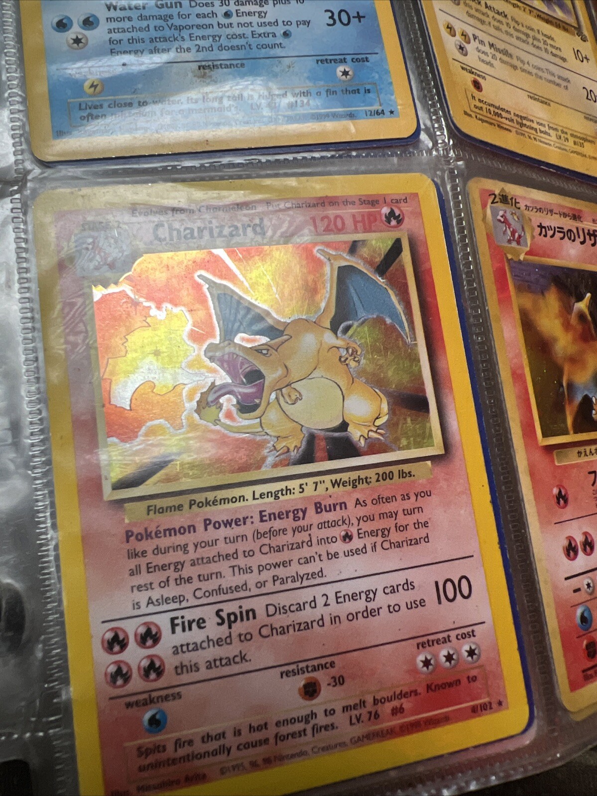 Charizard Pokemon Card Holographic 1995 4/102 | eBay