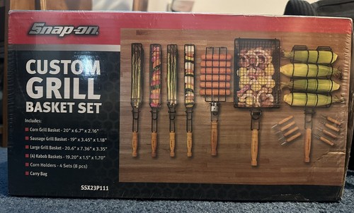 Snap On Tools BBQ Custom Grill Basket Set New In Box | eBay