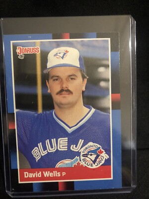 1988 David Wells Boomer Donruss #630 MLB Baseball Rookie Card BlueJays ...