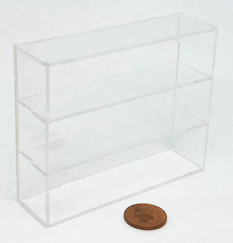 Doll House Shop Display Clear Perspex Shelves Unit Accessory 1:12 Scale ...