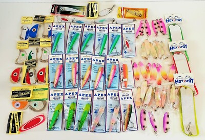 VTG Lure Lot 75+ Spoon Trolling Attractors Salmon Saltwater Hot Spot ...