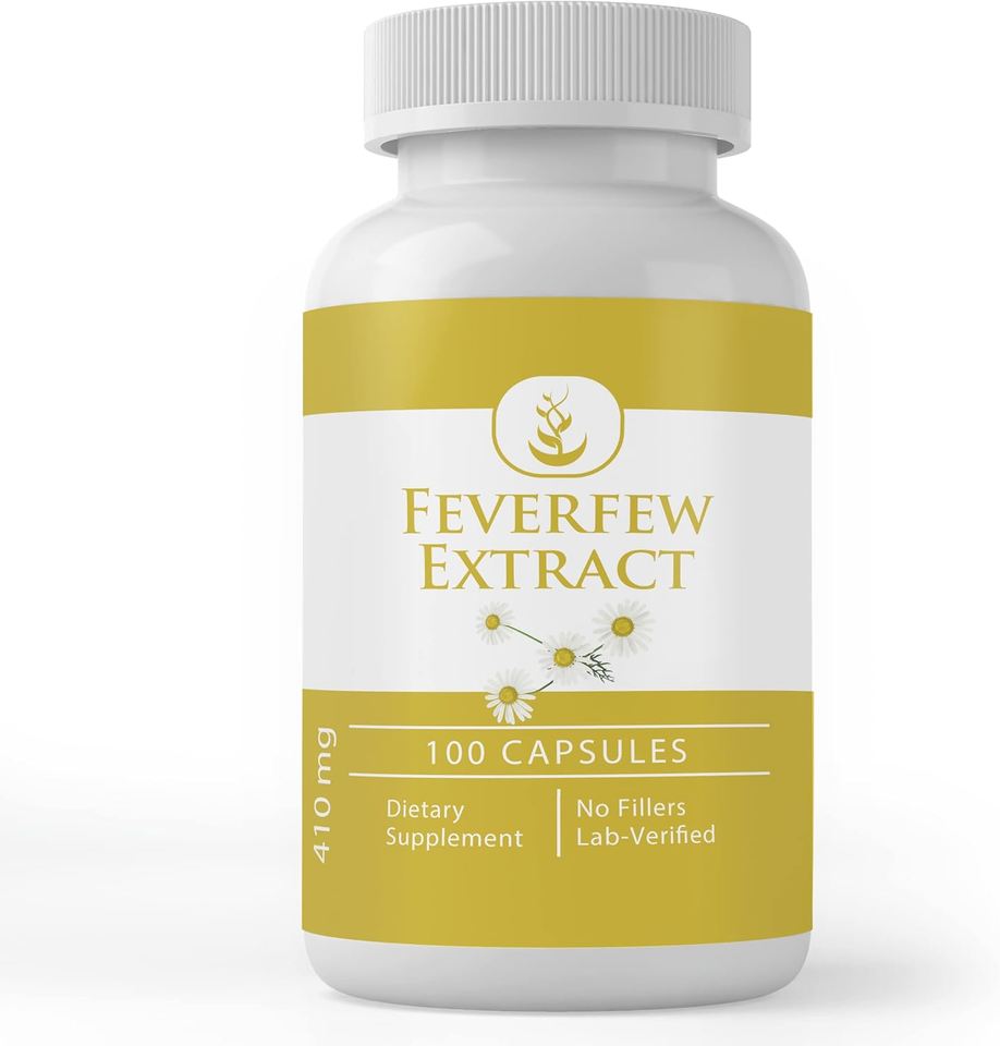 Feverfew Extract (100 Capsules) Always Pure, No Additives or Fillers ...