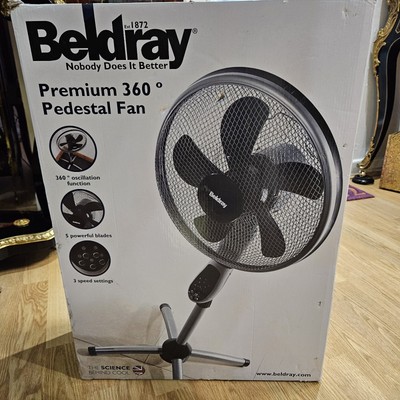 Beldray 360° Oscillating Portable Pedestal Fan In mint condition ...