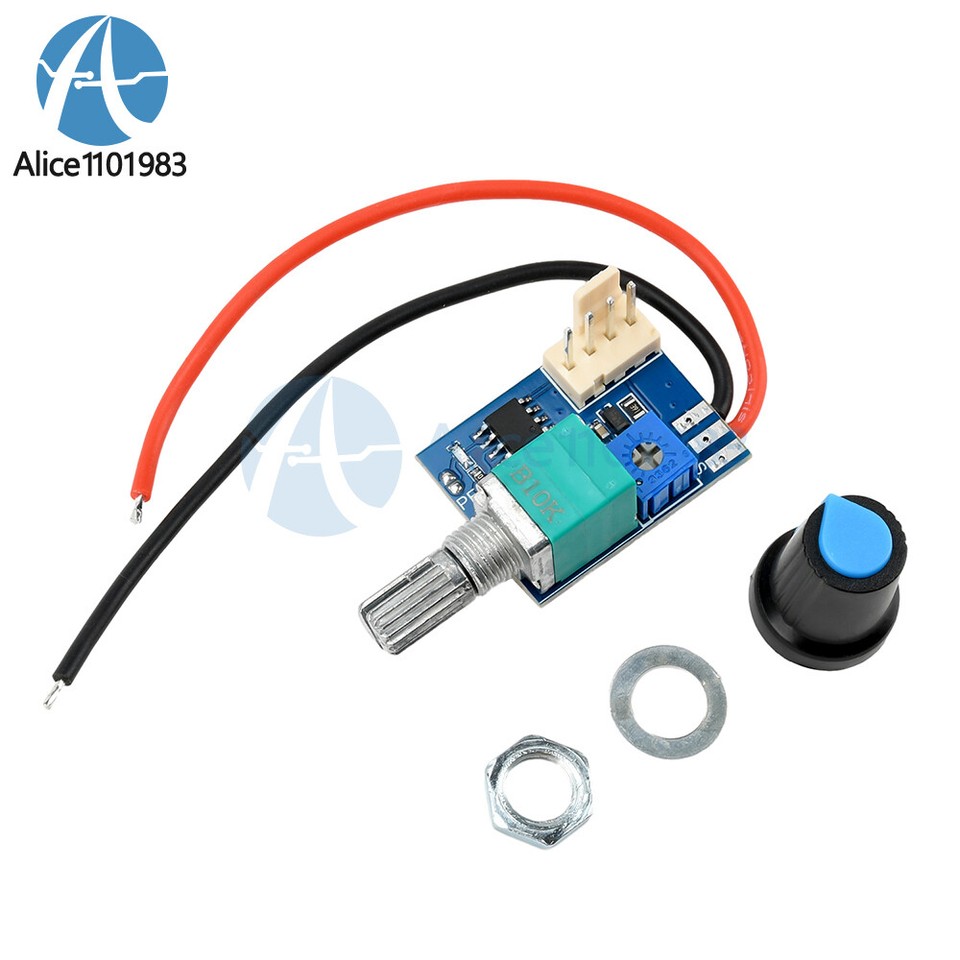 12V Single Fan Speed Controller 25KHZ PWM Speed Controller +Rotary ...