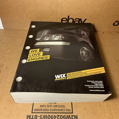 Wix Filters Application Guide Catalog HD Trucks Busses Off Road 2012 | eBay