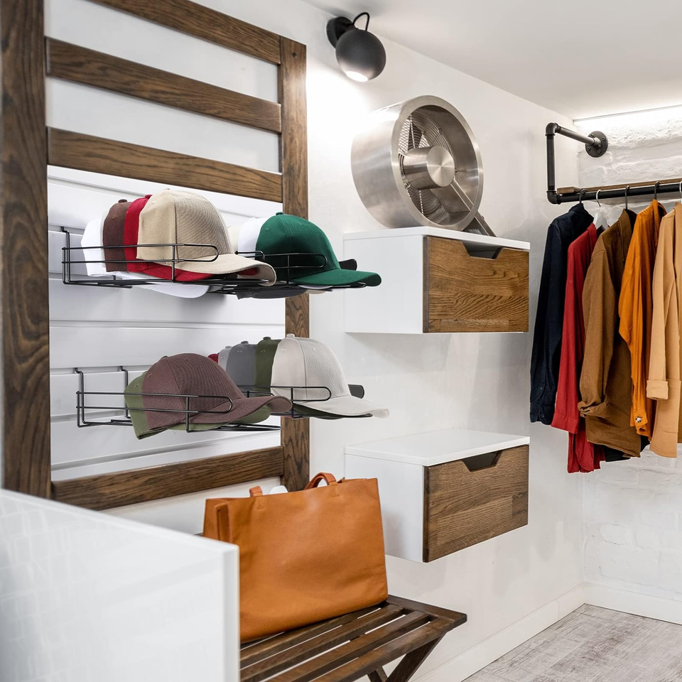 4 Pcs Wire Hat Display for Slat Wall Baseball Hat Display Rack Retail ...