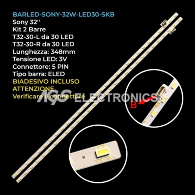 KIT 2 BARRE STRIP 30 LED TV SONY 74.32T35.002-1-DX1 T32-30-L/R | eBay