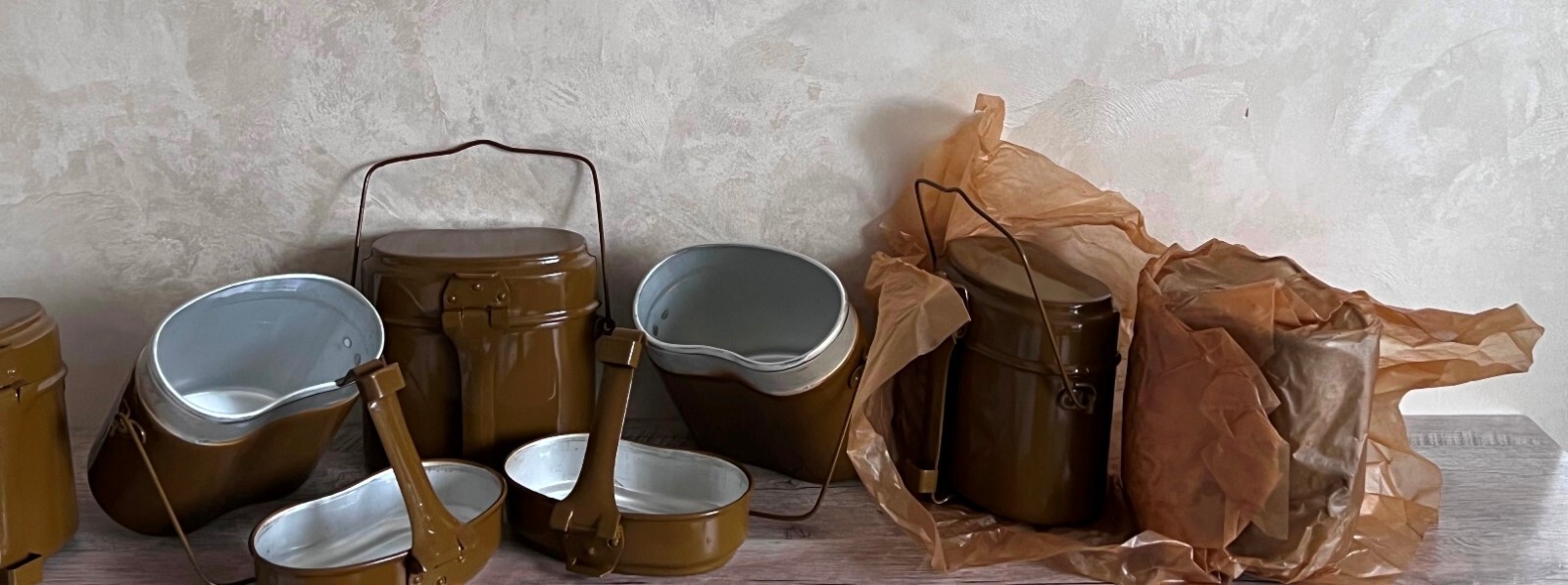 Original russian Army mess Tin kit Aluminum military bowler pot NEW1988 ...