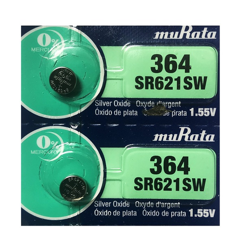 2 x SONY / MURATA SR621SW 364 AG1 SILVER OXIDE 1.55V WATCH BATTERY ...