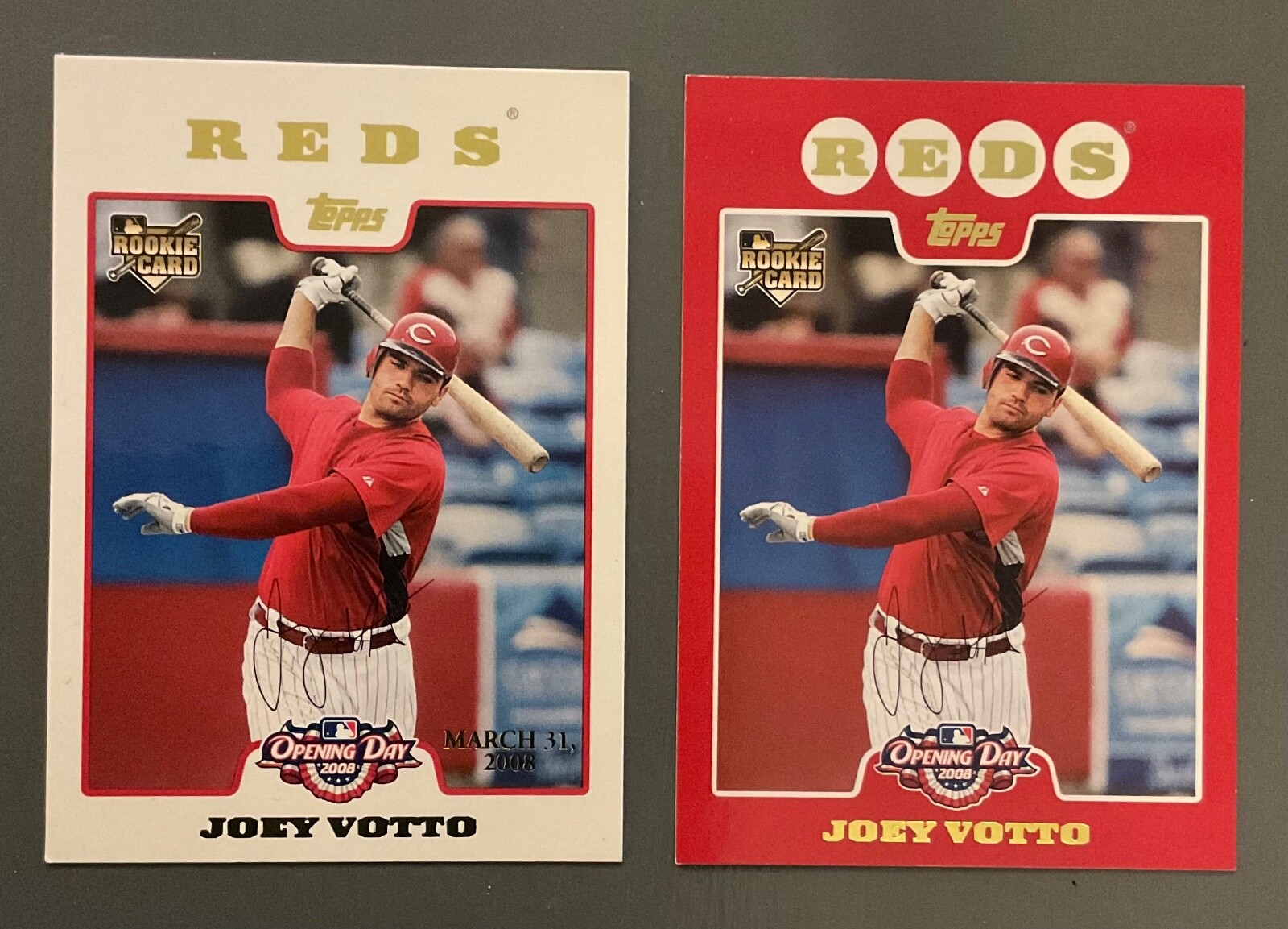 Set of 2008 Cincinnati REDS Joey VOTTO ROOKIE Baseball CARDS Topps #218 ...